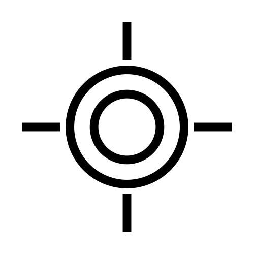 Simple aim icon or gun sight Royalty Free Vector Image