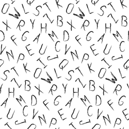 Random letters seamless pattern Royalty Free Vector Image