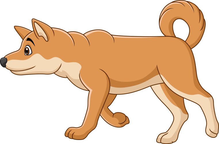 Cute cartoon girl walking with dog Royalty Free Vector Image