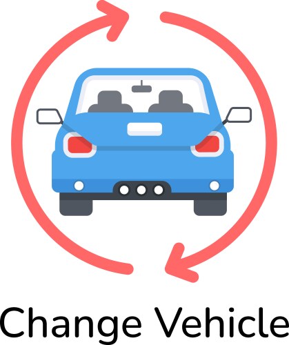 Change vehicle Royalty Free Vector Image - VectorStock