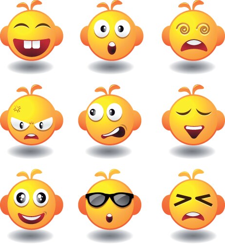 Set of emoticons Royalty Free Vector Image - VectorStock