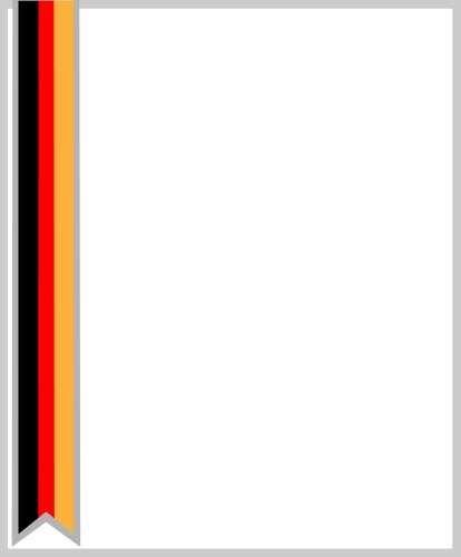 German flag border poster Royalty Free Vector Image