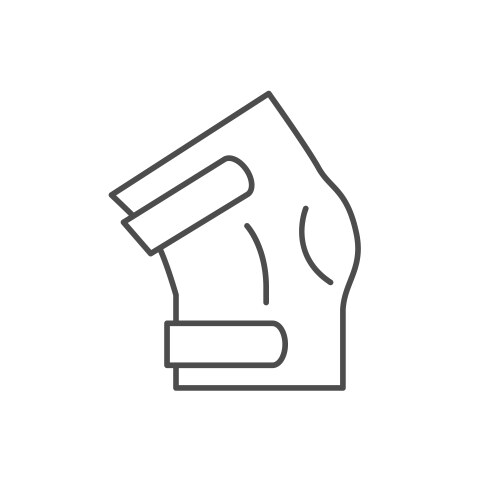 Knee pain icon outline medical disease Royalty Free Vector