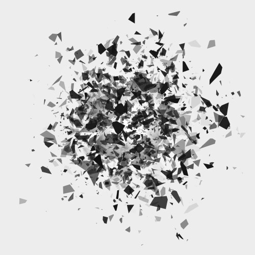 Shatter and destruction halftone effect abstract Vector Image