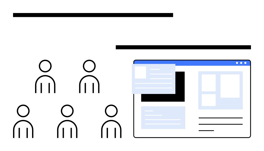 Simplified representation of teamwork generating Vector Image