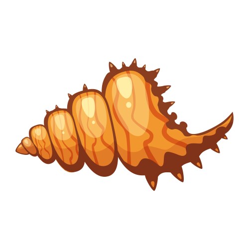 Cute bright pink cartoon seashell icon colorful Vector Image