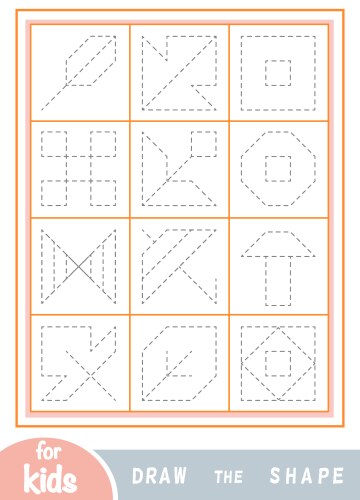 Draw the shapes education game for children Vector Image