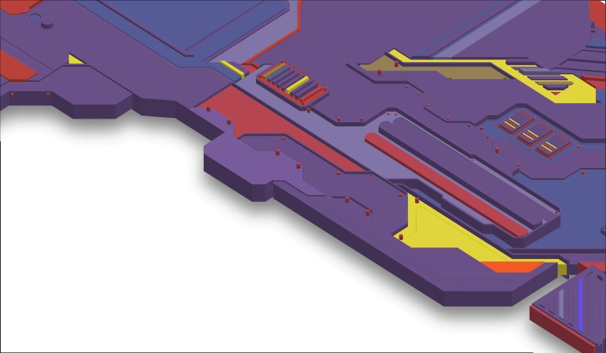 Futuristic surface of low-poly elements and parts Vector Image