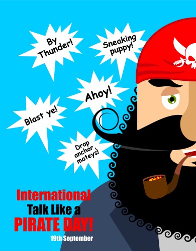 International talk like a pirate day gull Vector Image