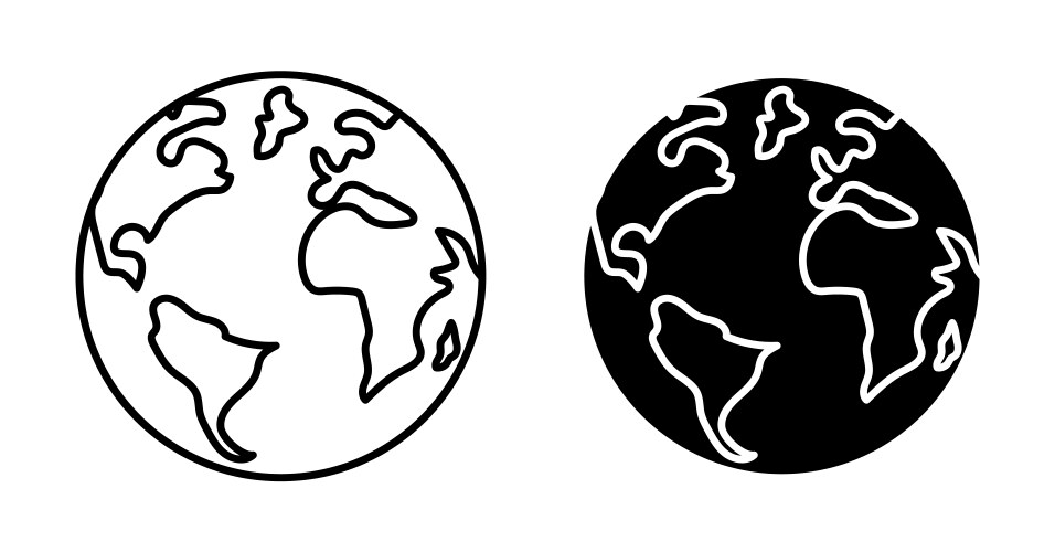 World icon set Royalty Free Vector Image - VectorStock