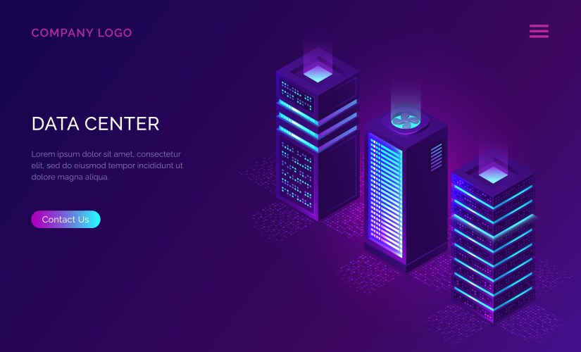 Database servers digital datacenter server Vector Image