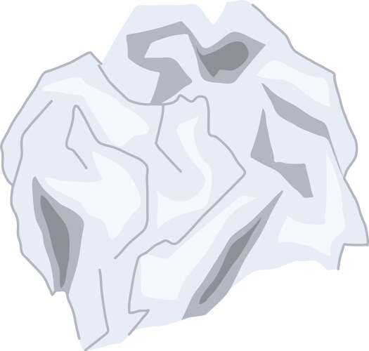 Trash crumpled paper balls cartoon Royalty Free Vector Image