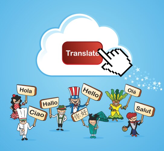 App translate language 10 Royalty Free Vector Image