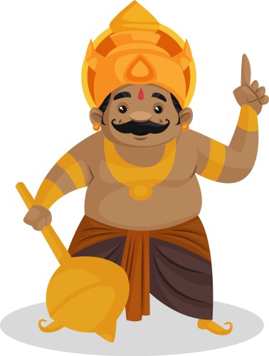 Kumbhakarna cartoon character Royalty Free Vector Image