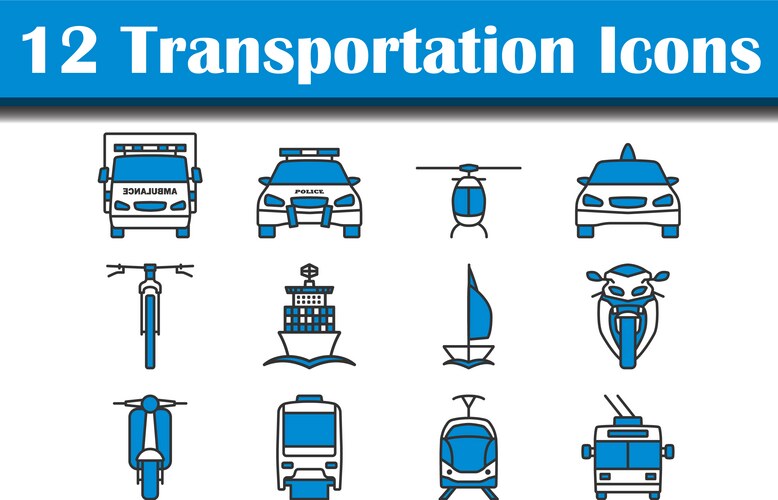 Transportation icon set Royalty Free Vector Image
