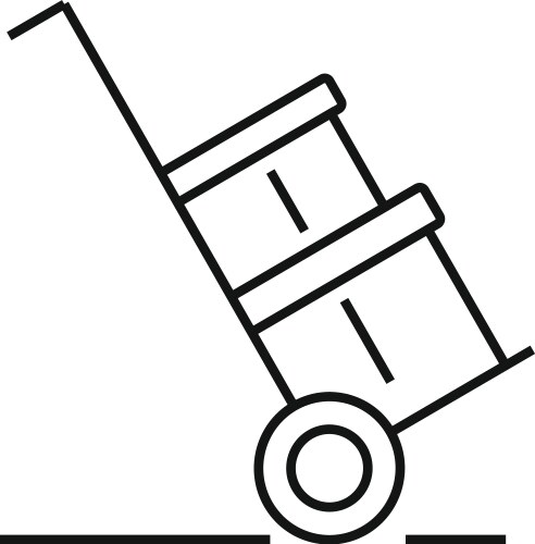 Warehouse cart icon outline style Royalty Free Vector Image