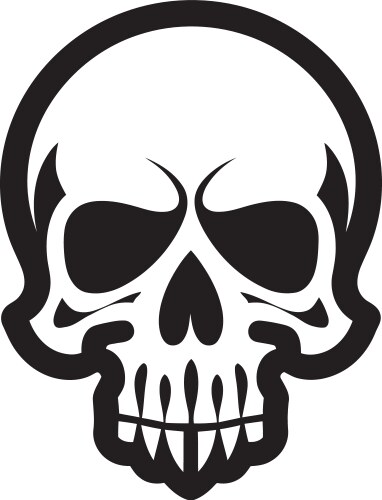 Poisonous portrait toxic skull logo design Vector Image