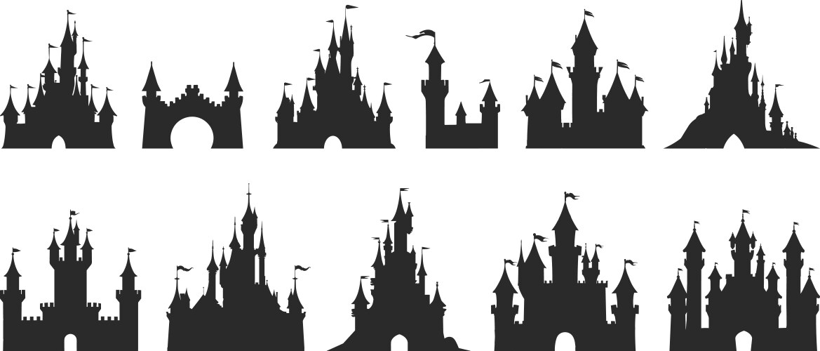 Castle Silhouette Clip Art Castle Silhouette Vector Images (over