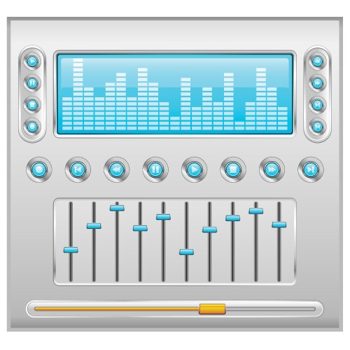 Control panel spaceship ui dashboard round Vector Image