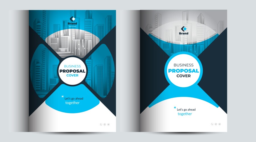 Business proposal cover design template concepts Vector Image