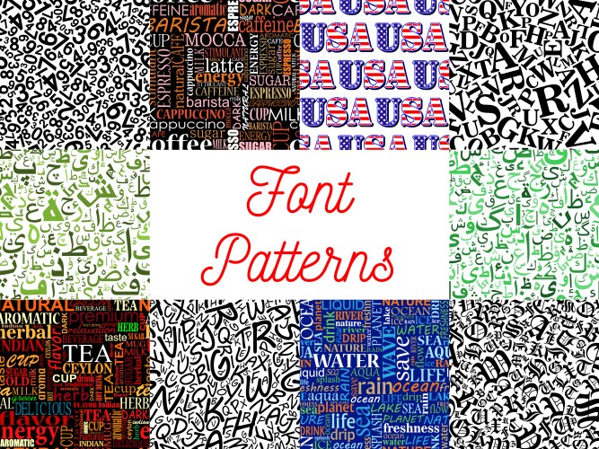 Arabic alphabet letters seamless pattern Vector Image