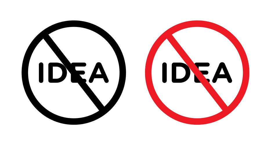 No idea sign new innovative symbol Royalty Free Vector Image