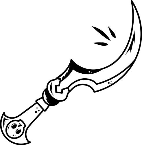 Sickle sword Royalty Free Vector Image - VectorStock