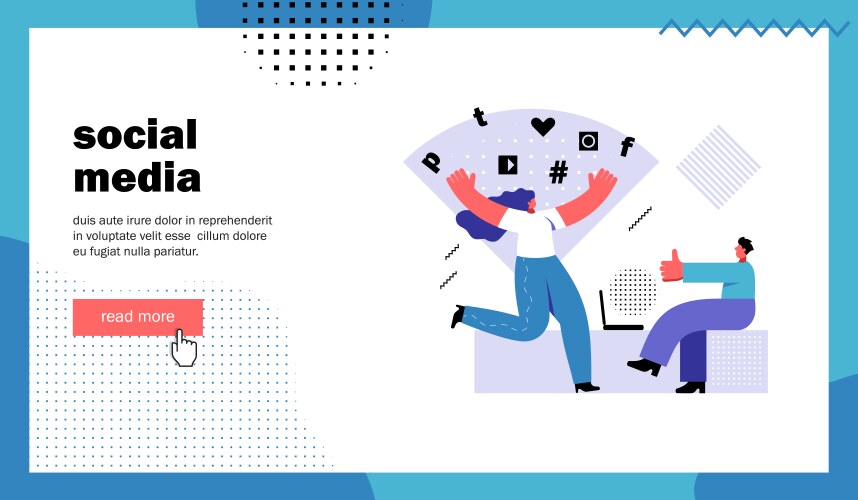 News website landing page design template Vector Image