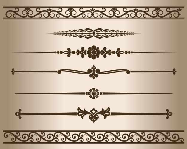 Decorative lines Royalty Free Vector Image - VectorStock