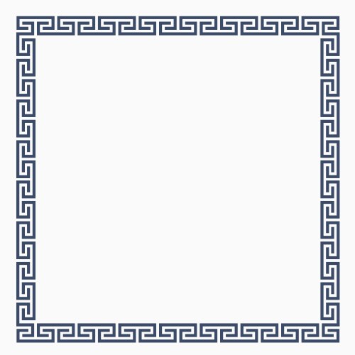 Greek round decorative frame for design Royalty Free Vector