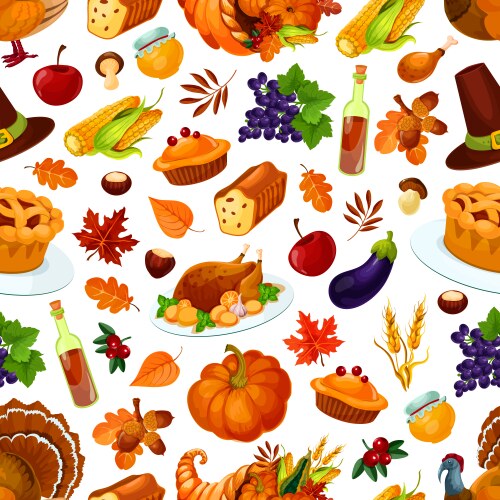 Happy thanksgiving set Royalty Free Vector Image
