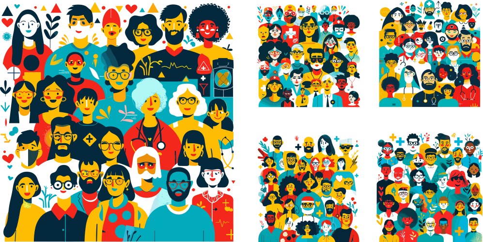 Cartoon Crowd Vector Images (over 22,000)