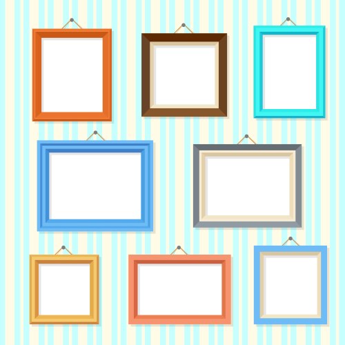 Set of cartoon picture frames Royalty Free Vector Image