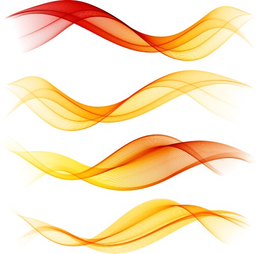 Set color abstract wave design element Royalty Free Vector