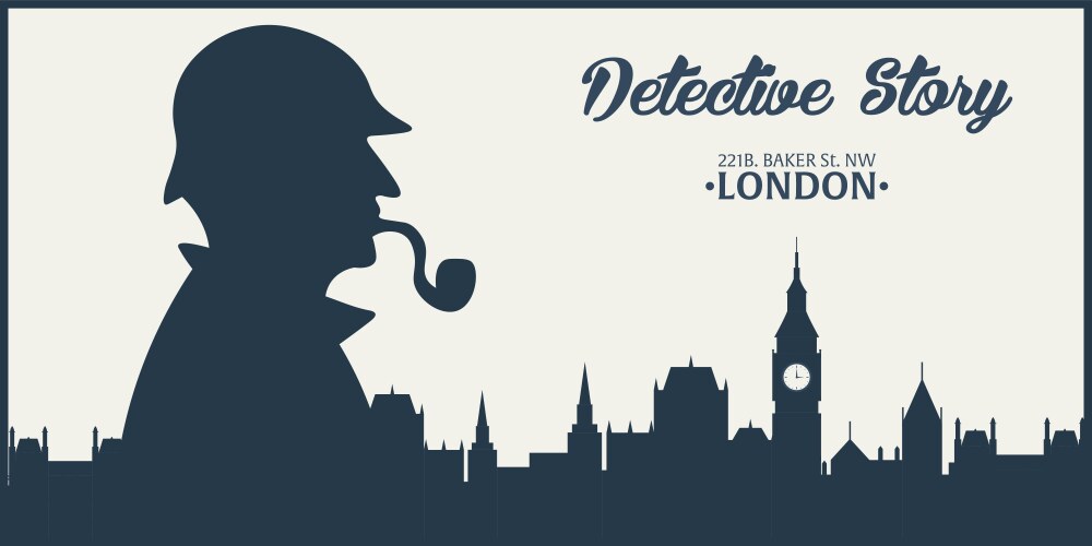 Sherlock holmes logo or emblem detective Vector Image