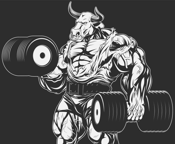 Strong bull Royalty Free Vector Image - VectorStock
