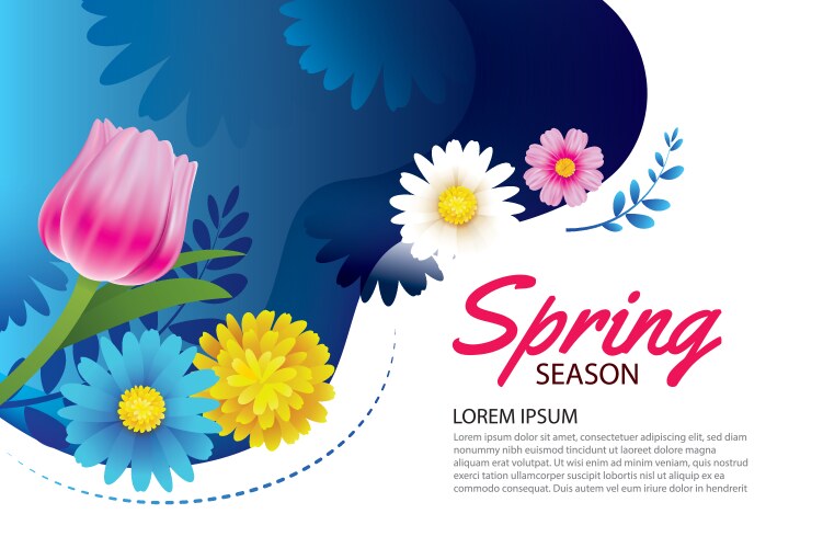 Hello spring greeting card and invitation Vector Image