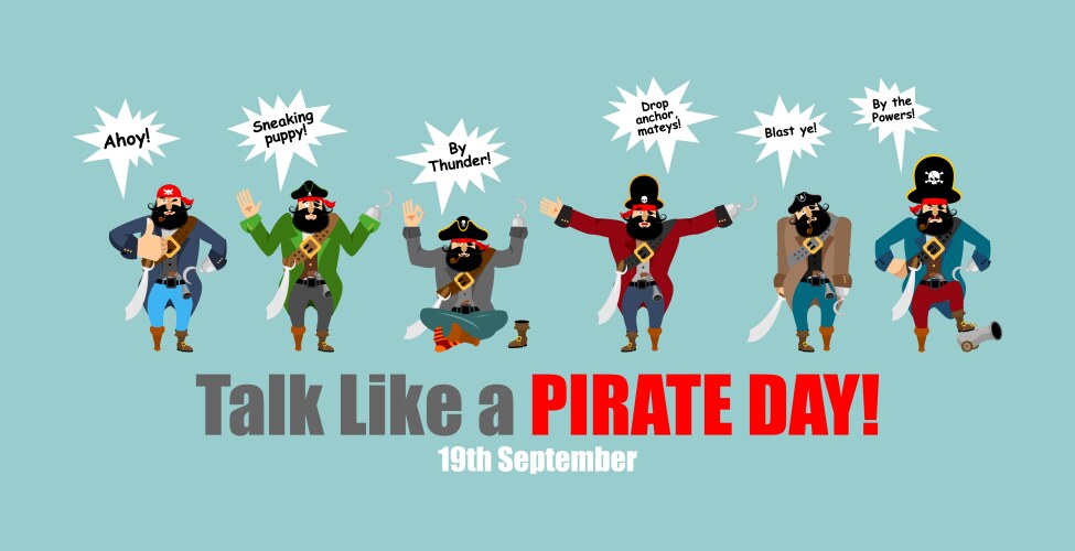 International talk like a pirate day gull Vector Image