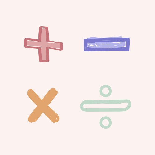 Mathematical symbols Royalty Free Vector Image