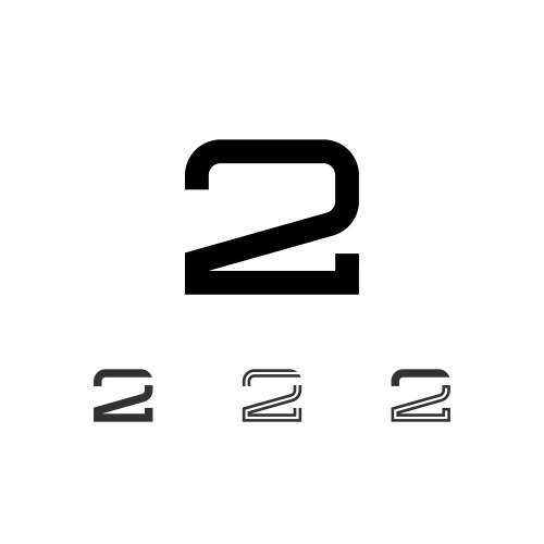 Digital tech font rounded wire alphabet number 5 Vector Image