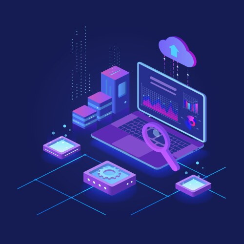 Concept of computer programming Royalty Free Vector Image