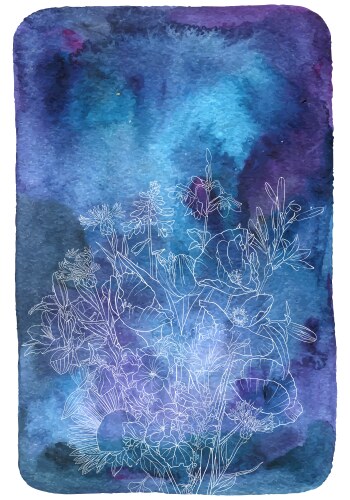 Drawing background with flowers Royalty Free Vector Image