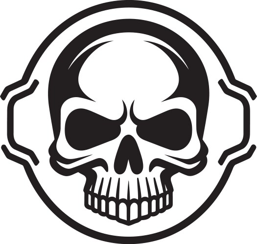 Poisonous portrait toxic skull logo design Vector Image