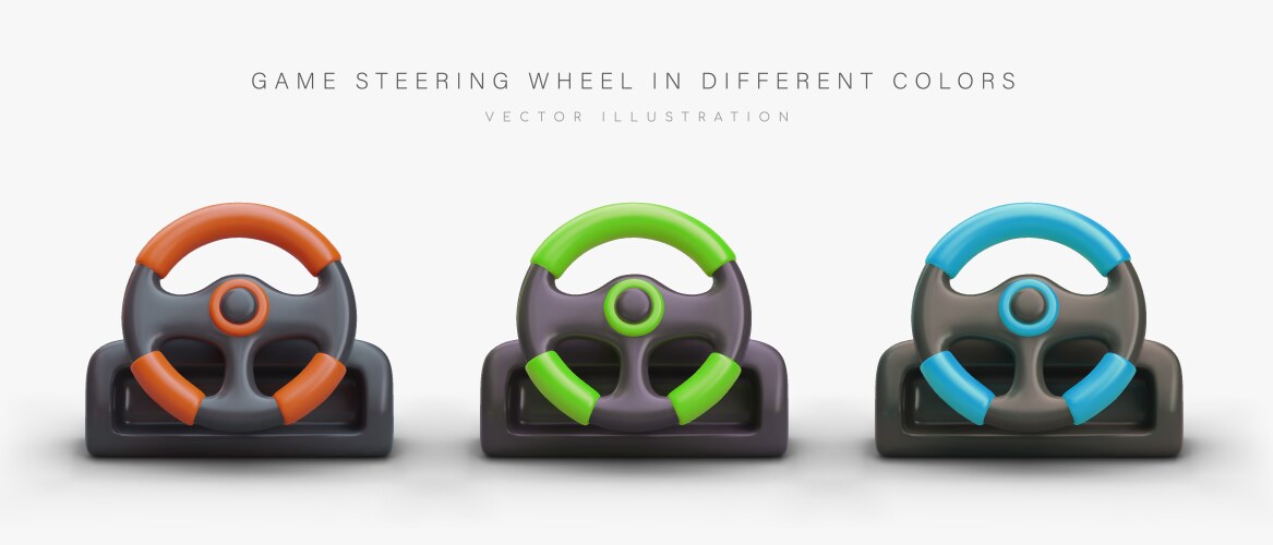 Game shoot concept realistic console wheel Vector Image