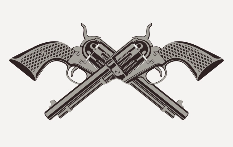 Monochrome crossed cartridge for machine gun Vector Image