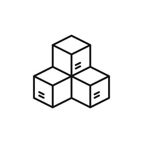 Boxes icon set inventory cargo storage cardboard Vector Image