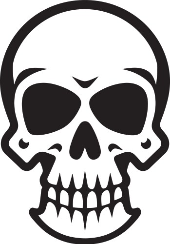 Poisonous portrait toxic skull logo design Vector Image