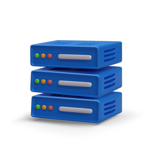 Server station storage and processing Royalty Free Vector