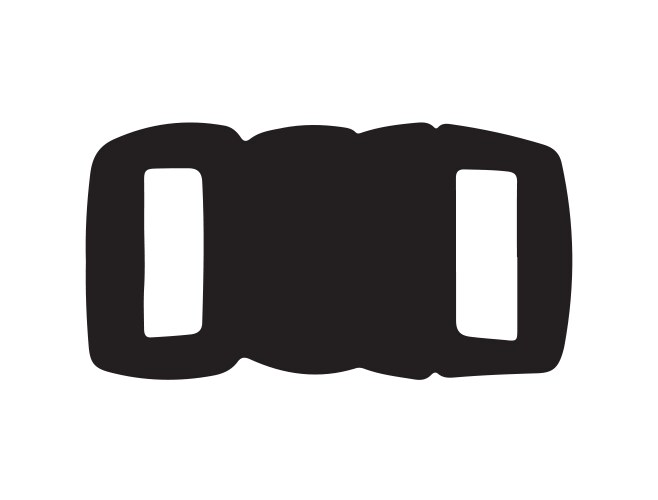 Buckle silhouette art Royalty Free Vector Image