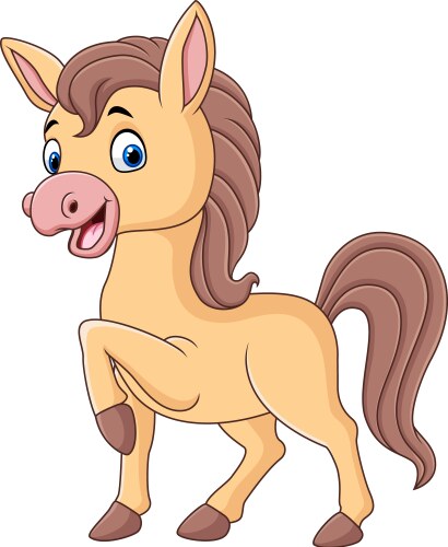 Smiling horse cartoon Royalty Free Vector Image